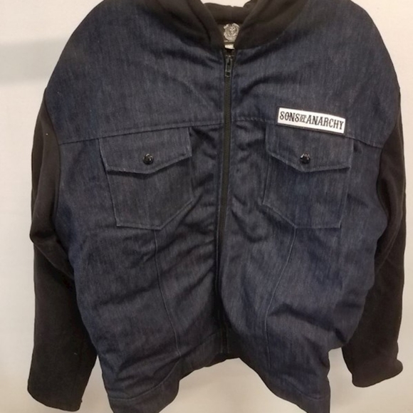 Sons Of Anarchy | Jackets & Coats | Sons Of Anarchy Denim Skull Logo ...